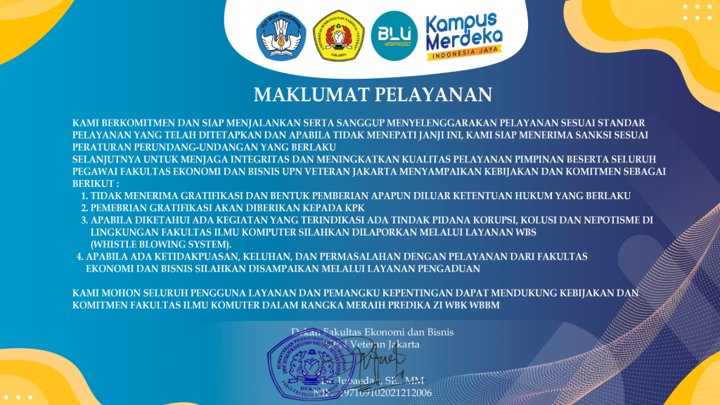 Zona Integritas | Fakultas Ekonomi dan Bisnis - UPN Veteran Jakarta